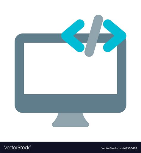 Scripting And Programming Executed On Desktop Vector Image