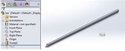 Creating A Bend Using The Flex Command In Solidworks