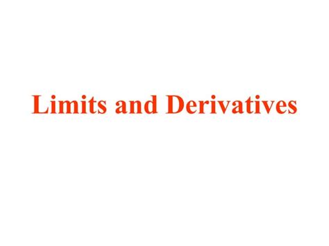 Lesson3 1 The Derivative And The Tangent Line Ppt