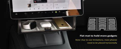 Under Screen Storage Organizer For Tesla Model Y Model 3 Accessories