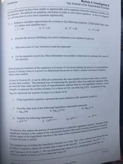 Solved Without A Calculator Approximate The Solution To Chegg