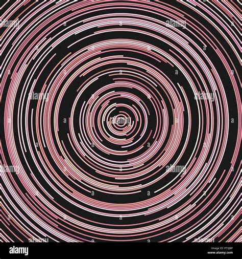 Hypnotic Abstract Circular Line Pattern Background Stock Vector Image