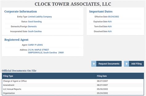 South Carolina Business Entity Search Secretary Of State