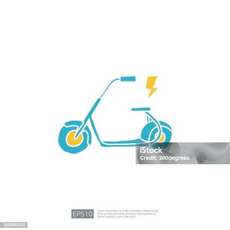 전기 스쿠터 낙서 아이콘 전기 자동차 개념 기호 기호 현대 도시 생태 교통 벡터 일러스트 0명에 대한 스톡 벡터 아트 및 기타 이미지 Istock