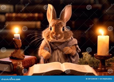 любопытный хвост кролик исследователь безграничных слов Иллюстрация штока иллюстрации