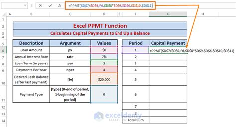 How To Use Excel Ppmt Function 3 Suitable Examples Exceldemy