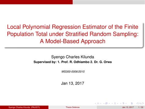 pdf local polynomial regression estimator of the finite population