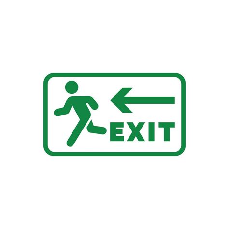 Emergency Exit Symbol Icon Isolated On White Background Vector Art At Vecteezy
