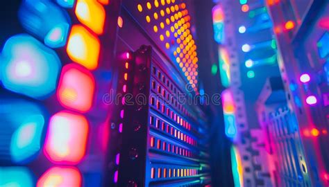 Inside View Of Custom Colorful Illuminated Bright Rainbow Rgb Led Gaming Pc Stock Image Image