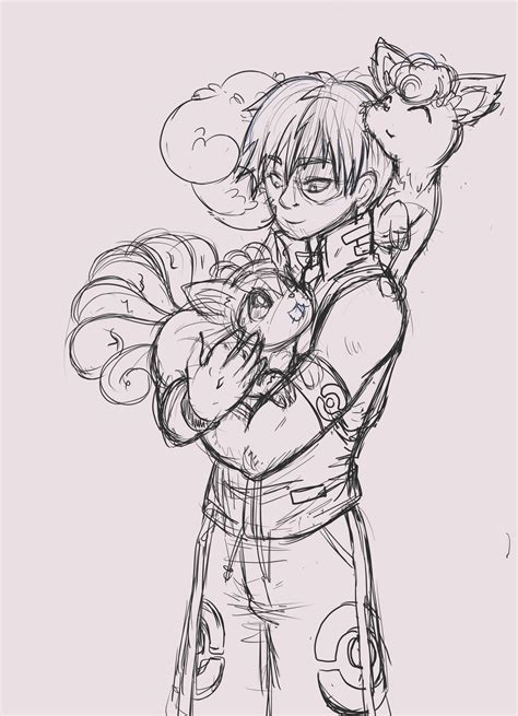 Todoroki As A Vulpix Trainer Art By Yami Lluvia R Bokunoheroacademia