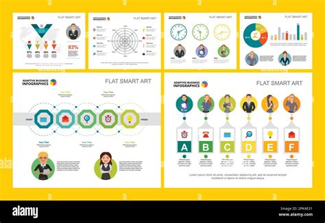 Colorful Analysis Charts Set For Presentation Slide Templates Stock