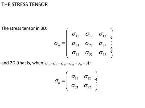 Ppt Earthquake Seismology The Stress Tensor Equation Of Motion Hooke