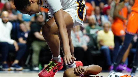 Indiana Fever Guard Celeste Taylor 6 Is Fouled By Connecticut Sun