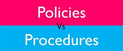 Difference Between Policies And Procedures With Examples And