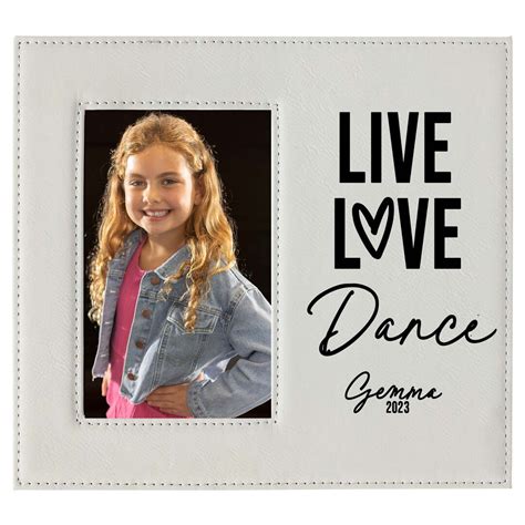 Live Love Dance Custom Engraved Picture Frame Personalized Dance Photo