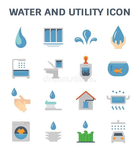 Icono De La Utilidad Del Agua Ilustración Del Vector Ilustración De
