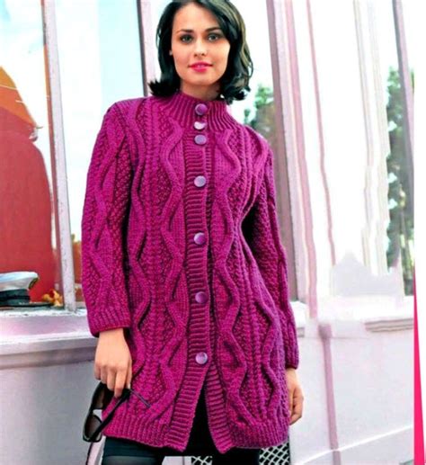 Пальто крупным рельефным узором Вязание спицами Обсуждение на Liveinternet Российский