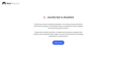 Javascript가 비활성화되어 있습니다 실시간 채팅 Vpn 설정 문제 해결 Nordvpn 고객 지원