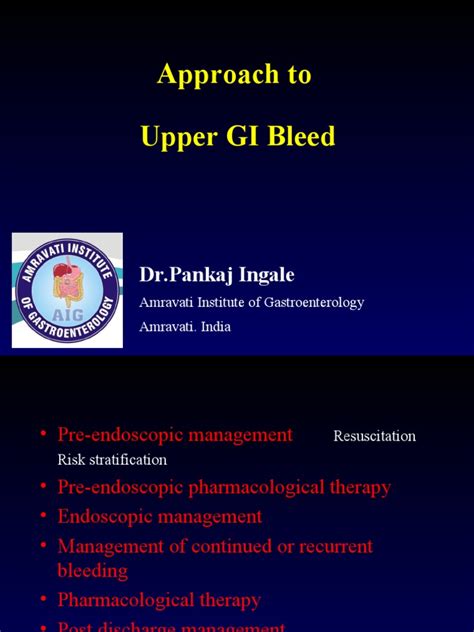 Approach To Gi Bleed Pdf Endoscopy Clinical Medicine