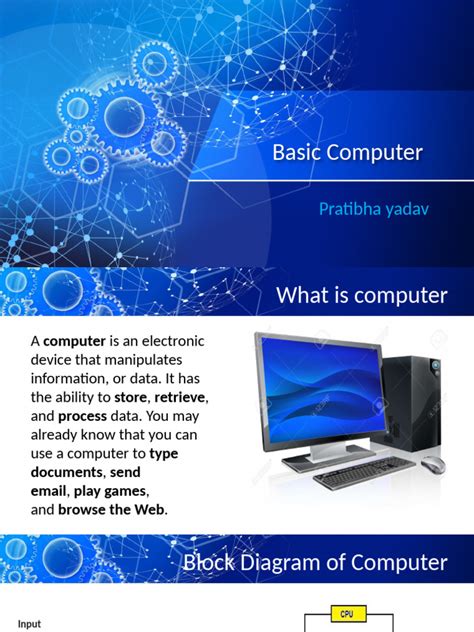 computer basic pdf input output central processing unit