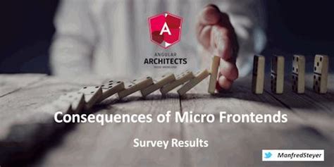 Consequences Of Micro Frontends Survey Results Angulararchitects Sebastian Gos