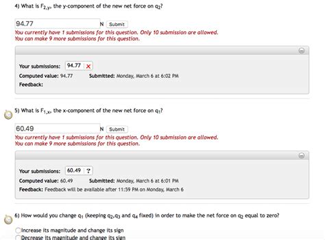 Solved Three Charges Q 76 Hc Q2 46 Hc And Q3 12uc Are