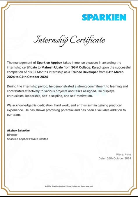 Mahesh Ubale On Linkedin Internship Journey Comes To An End But The Lessons Stay 7 Incredible…