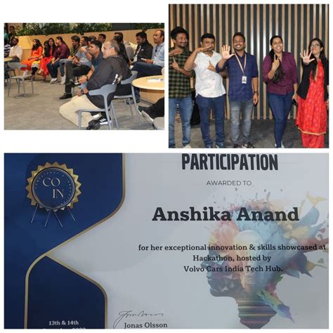 Participated In A Hackathon By Volvocars Anshika Anand Srivastava