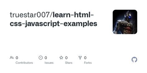 Github Truestar007learn Html Css Javascript Examples