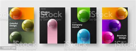 현대 3d 공 전단지 템플릿 번들 추상 전단지 A4 벡터 디자인 레이아웃 구성 A4 용지에 대한 스톡 벡터 아트 및 기타 이미지 A4 용지 개념 개체 그룹 Istock