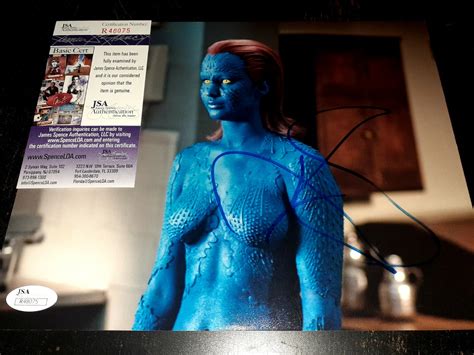 Jennifer Lawrence Signed 8x10 Photo Jsa Coa Mystique X Men Nude