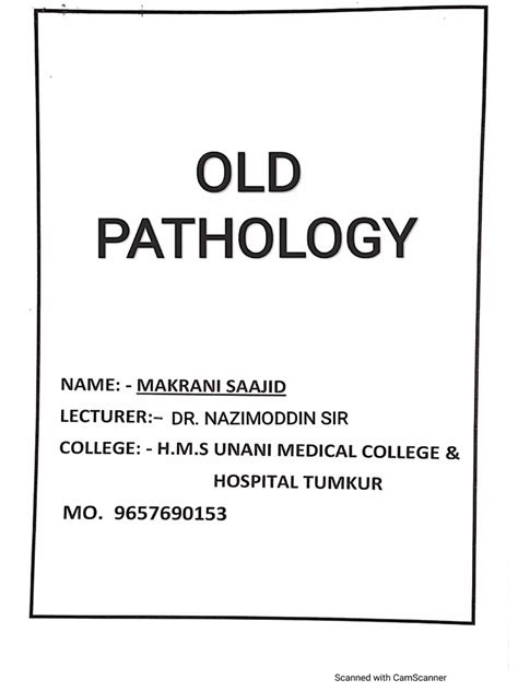 Old Patho Notes Pdf