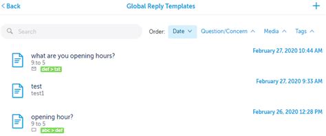 Global Reply Templates