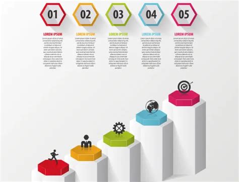 وکتور اینفوگرافیک 5 قسمتی دایره ای گرافیک با طعم تربچه