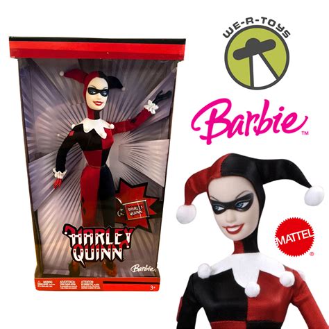 Barbie As Harley Quinn Doll With Keychain And Stand Dc Comics 2005