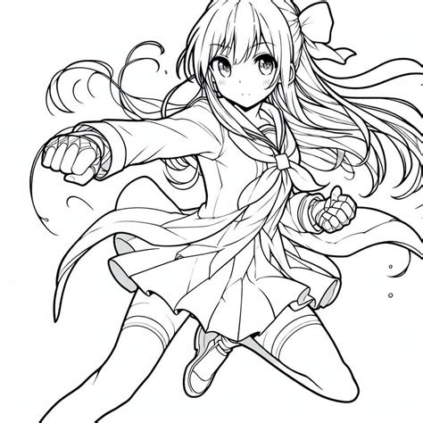 Раскраски Аниме девушки Бесплатнo Pаспечатать или Cкачать Oнлайн