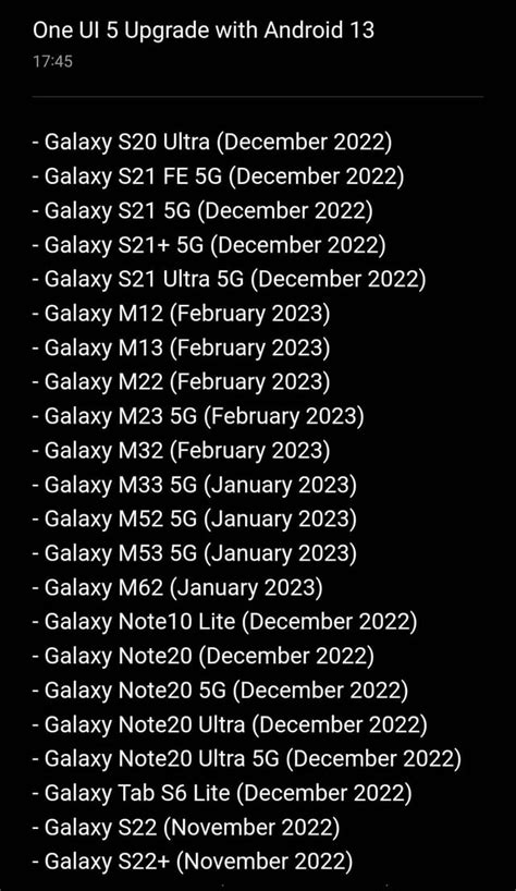 One Ui 5 Upgrade W Android 13 Release Schedule For All Eligible Devices R Oneui