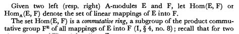 Linear Mappings Between Two Modules As A Commutative Ring Claim In