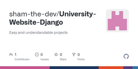 Github Sham The Devuniversity Website Django Easy And