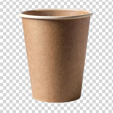Бумажная чашка изолирована на прозрачном фоне Премиум Ai сгенерированный Psd