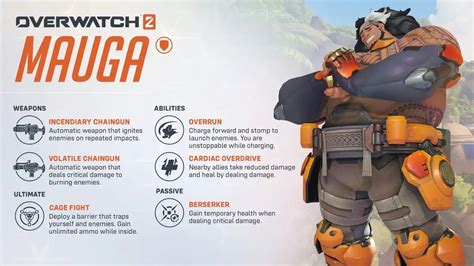 Overwatch 2 Mauga Abilities Gameplay Kit Release Date New Tank Hero