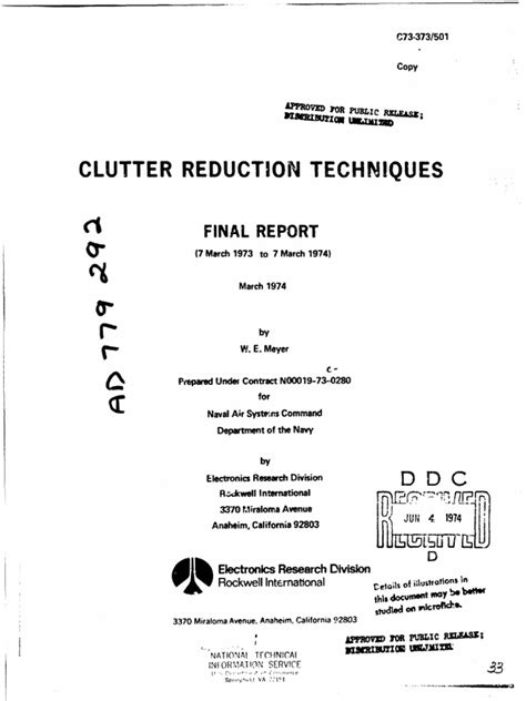 F4j Clutter Rejection Techniques Pdf Semiconductor Device Fabrication Electronics