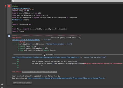 Tensorflow 1 Is Unsupported In Colab · Issue 103
