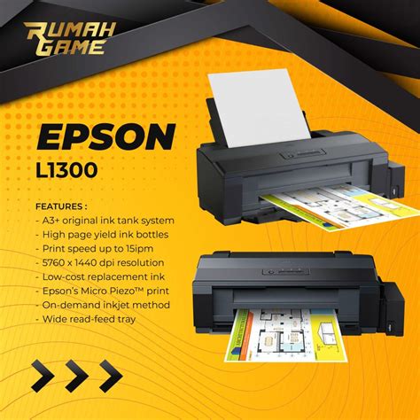 Jual Printer Epson L1300 Printer A3 Epson Print A3 L1300 Garansi Resmi