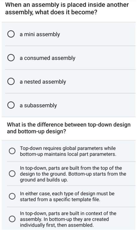 solved when an assembly is placed inside another assembly