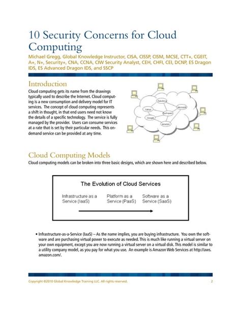 10 Security Concerns Cloud Computing Pdf Cloud Computing Internet