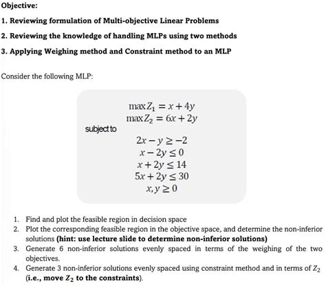 Solved Objective 1 Reviewing Formulation Of