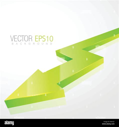 vector 3d green arrow in isolated background stock vector image and art alamy