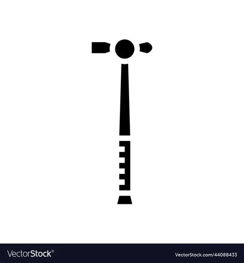 Ballpeen Hammer Tool Glyph Icon Royalty Free Vector Image