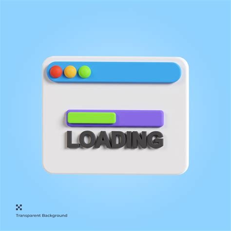 Premium Psd Loading Screen 3d Icon